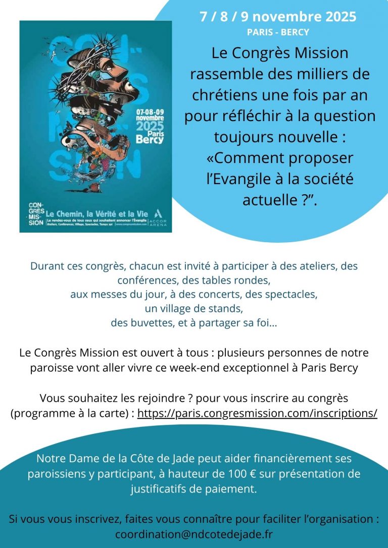 Congrès Mission Paris Bercy – Paroisse Notre-Dame de la Côte de Jade